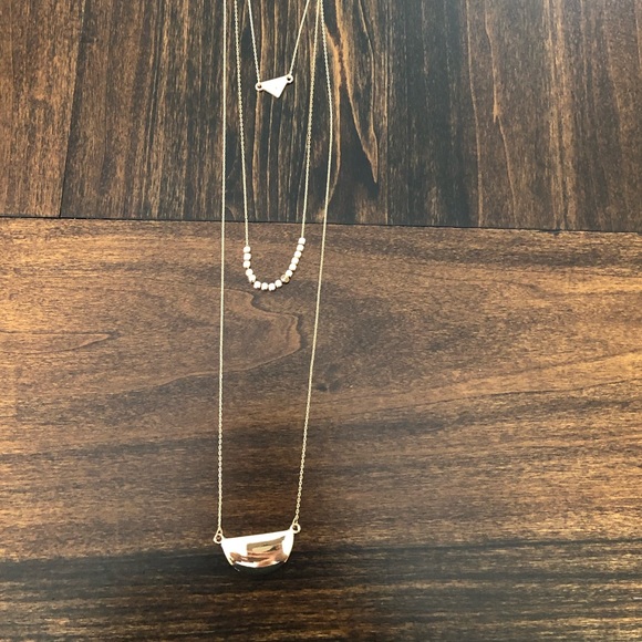Express | Jewelry | Gold Tiered Necklace Nwt | Poshmark